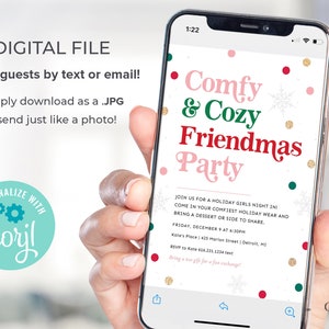 Friendmas Party Invitation, Christmas PJ Party Invitation, Girls Night ...