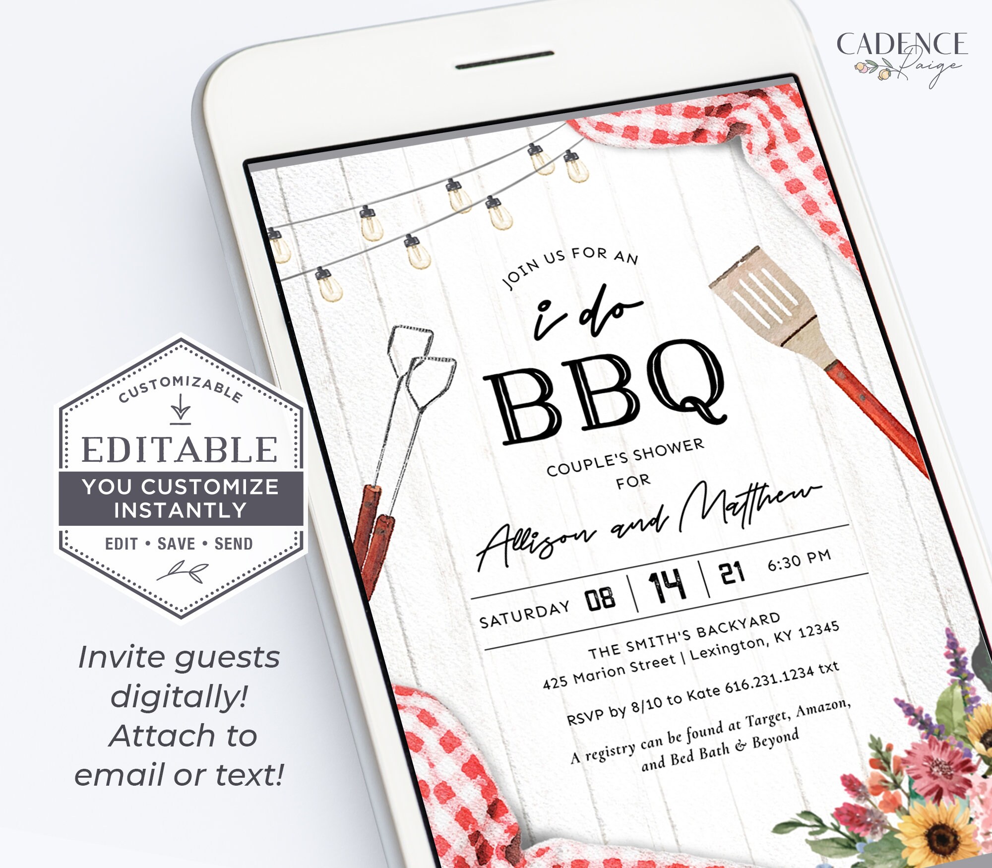I Do BBQ Invitation BBQ Couples Shower Invitation Bbq | Etsy Canada
