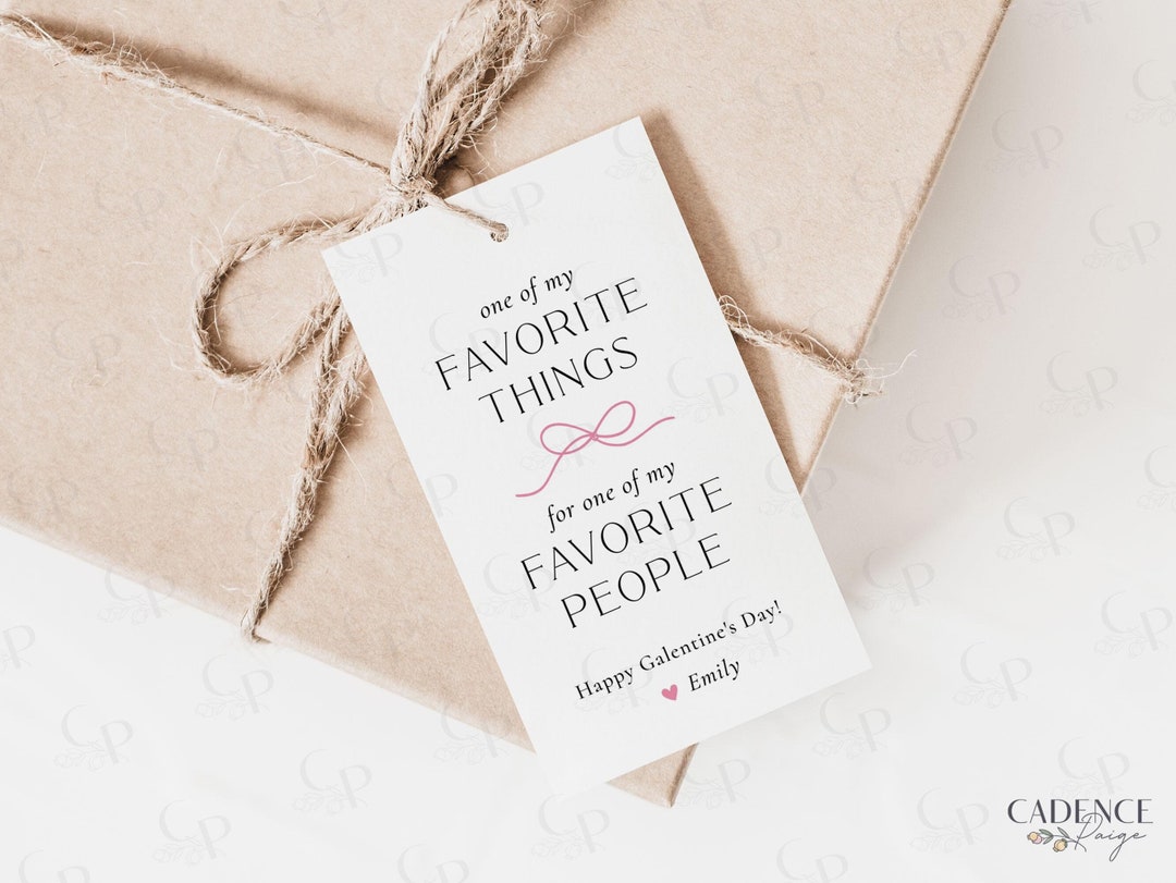 Favorite Things Gift Tags: Printable Bow Design (digital Download) - Etsy