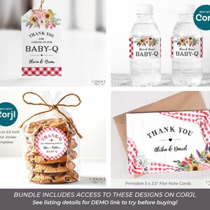 Baby-q Shower Bundle, Red Gingham Baby-q Decorations, Babyq Shower ...