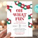 Oh What Fun Holiday Party Invitation, Christmas Open House Invitation ...