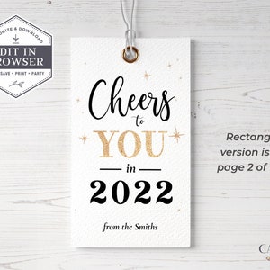 New Years Gift Tag Printable New Years Gift Tag Editable New - Etsy