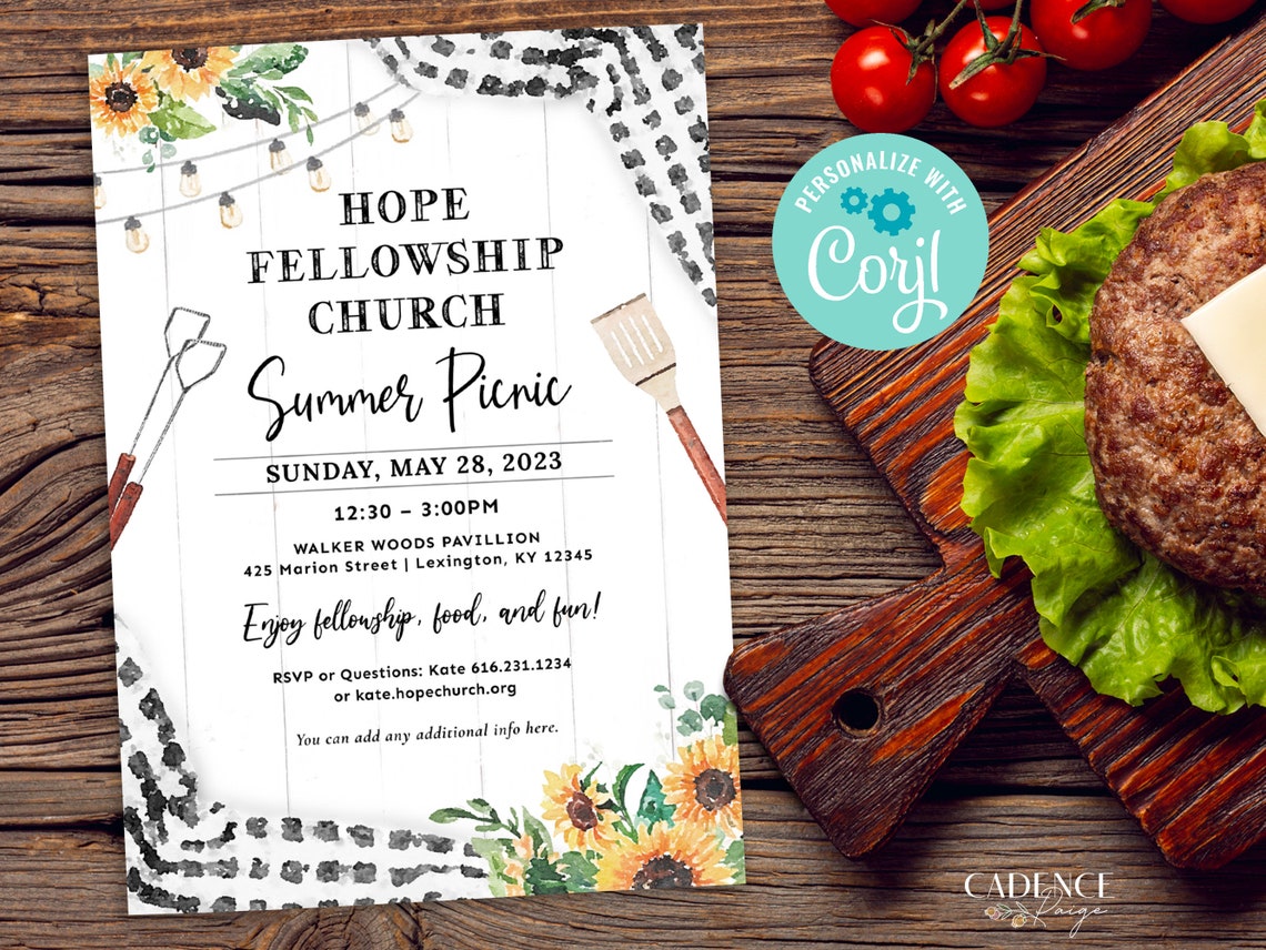 Community Picnic Invitation Neighborhood Picnic Invitation Company ...