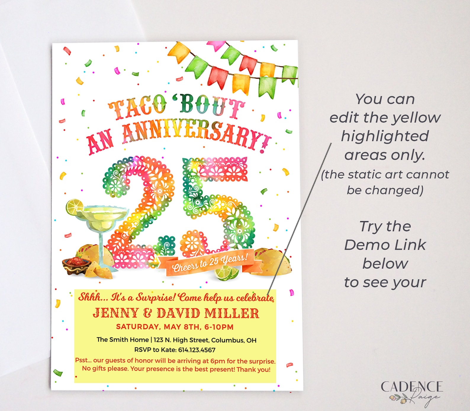 25th Anniversary Party Invitation 25th Surprise Party - Etsy