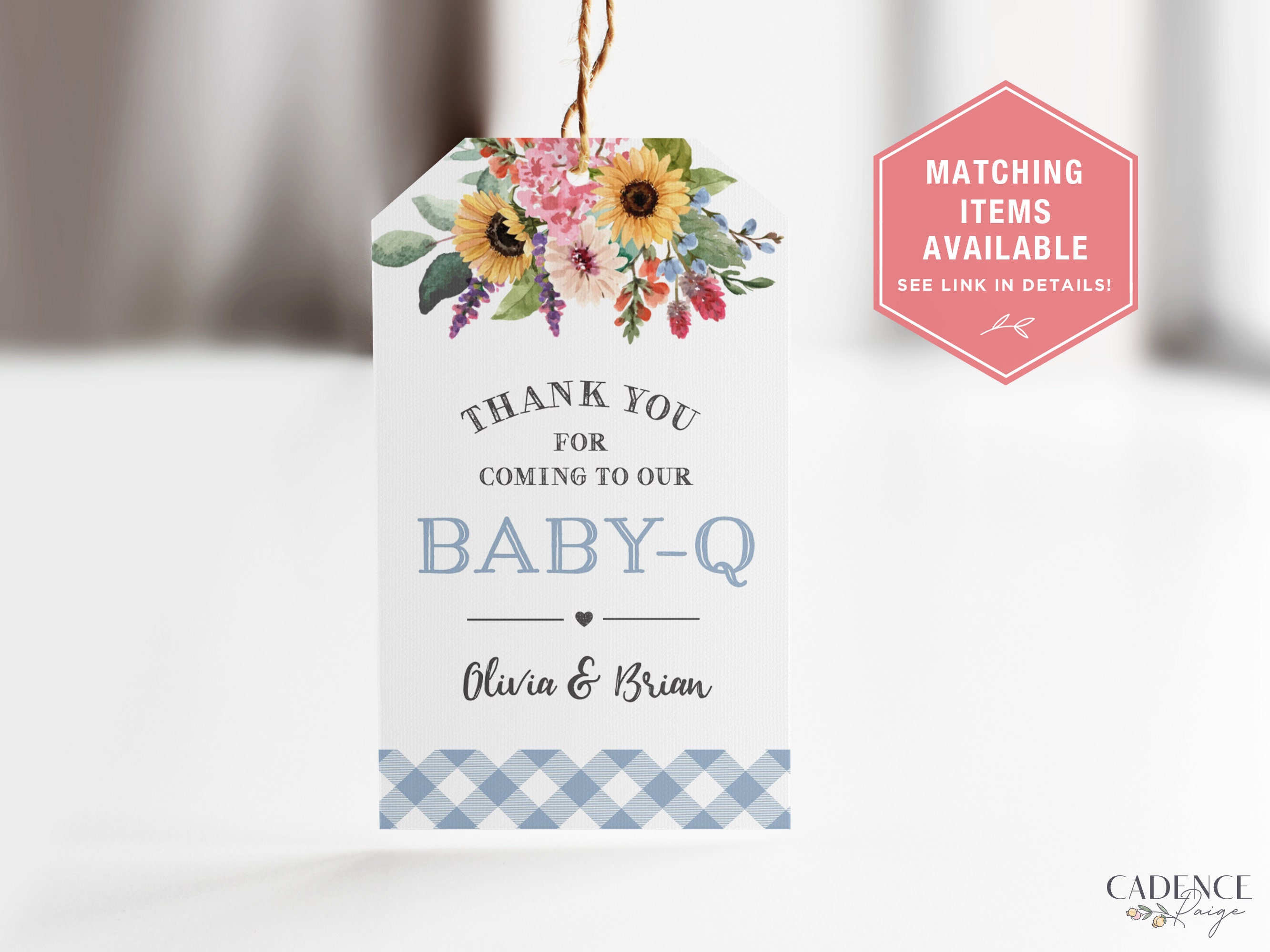 Light Blue BABY-Q Shower Signs 5 X 7, Baby Blue BBQ Food Signs, Baby-q ...