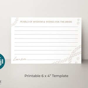 Pearls and Prosecco Advice Cards, Pearls of Wisdom and Wishes Cards ...