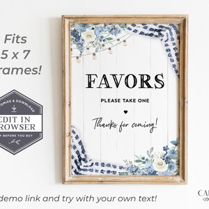 Dusty Blue BBQ Food Display Signs, Blue I Do BBQ Shower Signs, Cookout ...