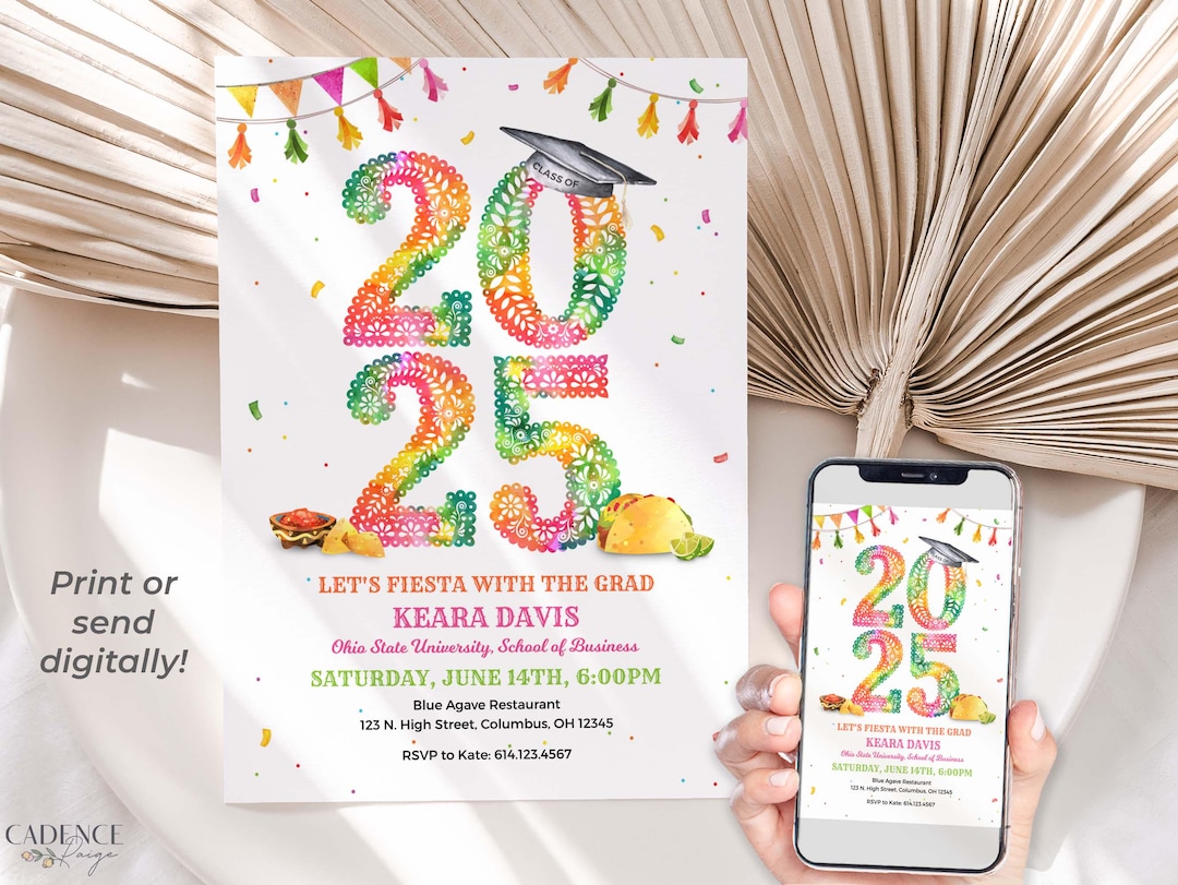 Graduation Party Fiesta Invitation, Fiesta Grad Party Invitation ...