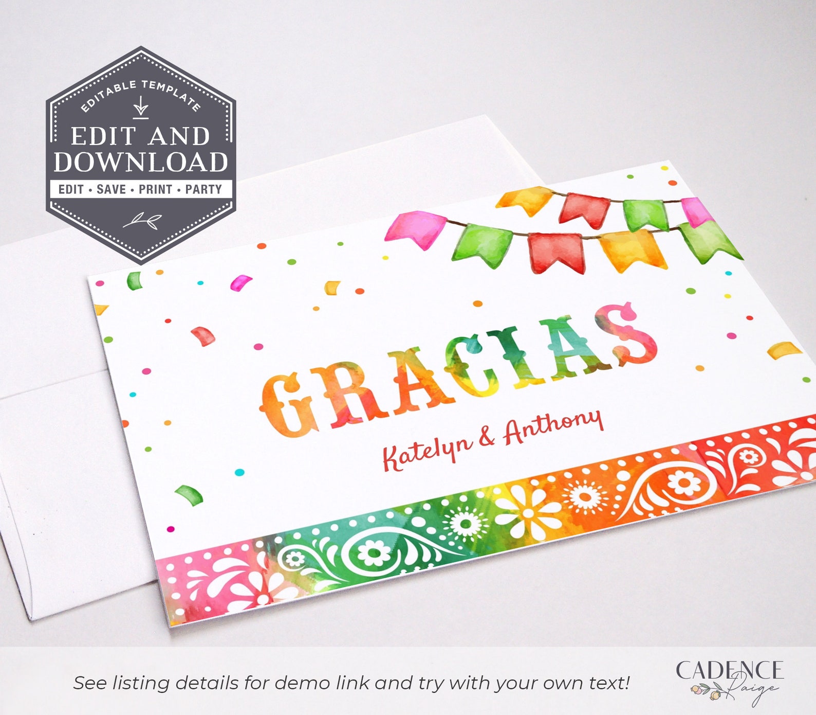 Fiesta Thank You Cards Fiesta Thank You Notes Gracias Notes - Etsy
