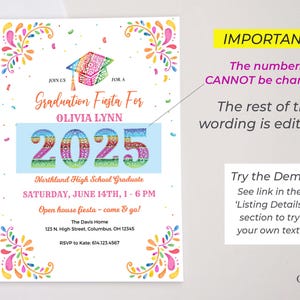 Graduation Party Fiesta Invitation for Mexican Theme Grad Party ...