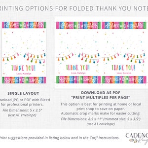 Fiesta Thank You Cards for Matching Fiesta Birthday Thank You Notes ...