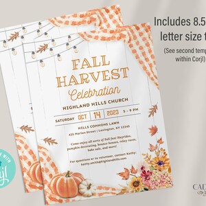 Fall Harvest Celebration Invitation, Fall Fest Flyer, Pumpkin Fest ...