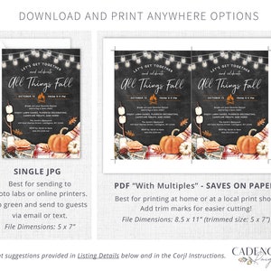 Fall Celebration Party Invitation Neighborhood Fall Party - Etsy