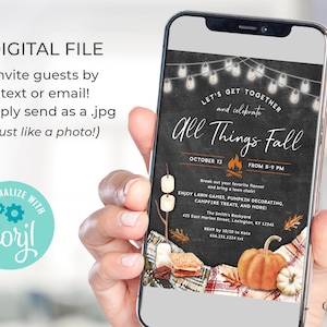 Fall Celebration Party Invitation, Neighborhood Fall Party Invitation ...