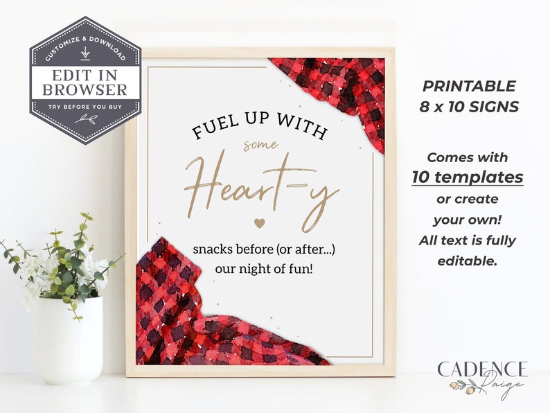 Buffalo Plaid Bachelorette Signs, 8 X 10 Bachelorette Signs, Flannel ...