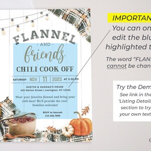 Fall Chili Cook off Invitation, Chili Party, Friendsgiving Invitation ...