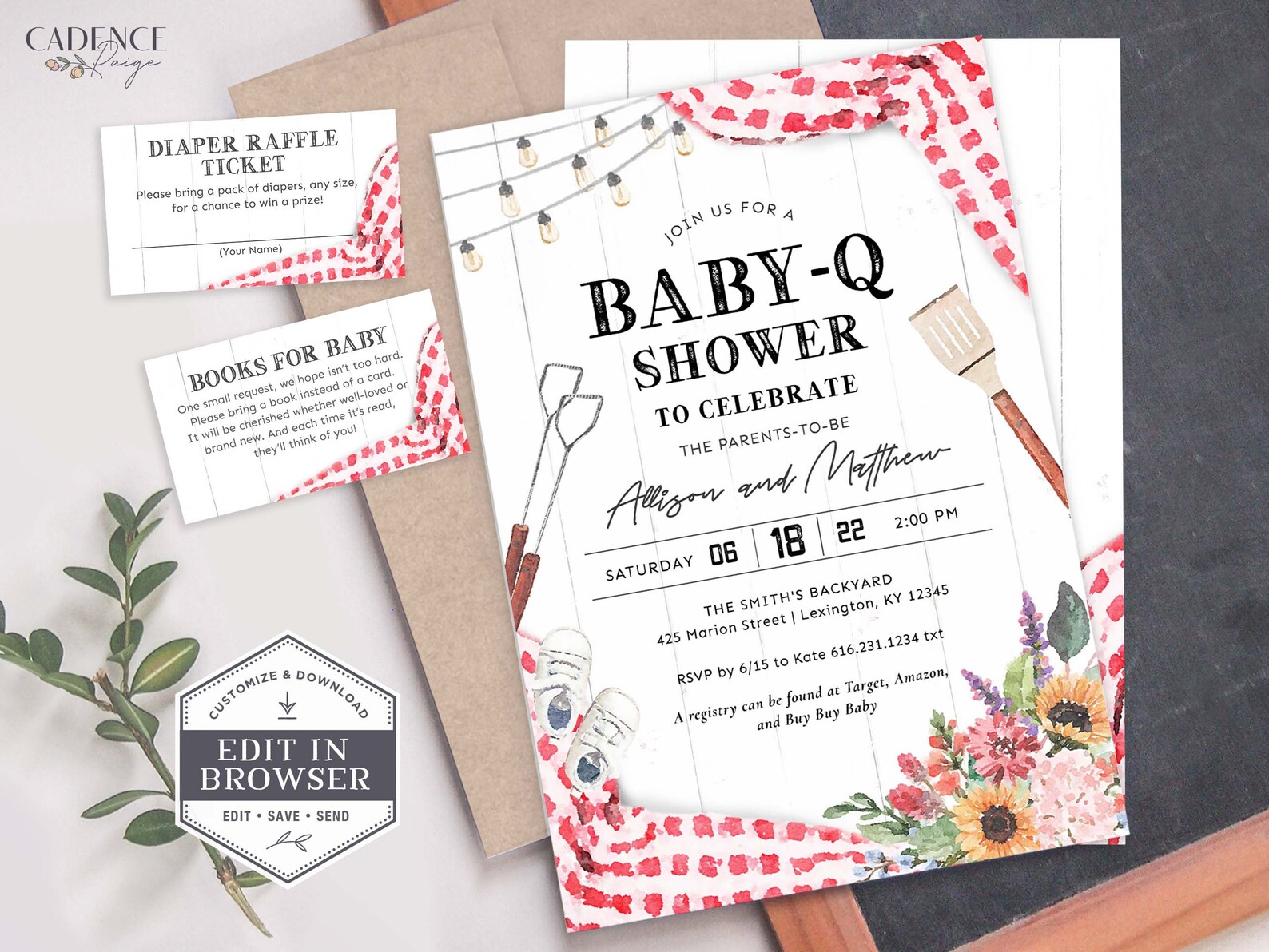 Baby-q Shower Invitation BBQ Baby Shower Invitation Couples - Etsy