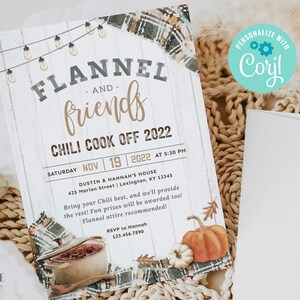 Fall Chili Cook off Invitation Chili Party Friendsgiving - Etsy