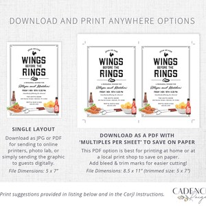 Casual Engagement Party Invitation, Wing Night, Casual Rehearsal Dinner ...