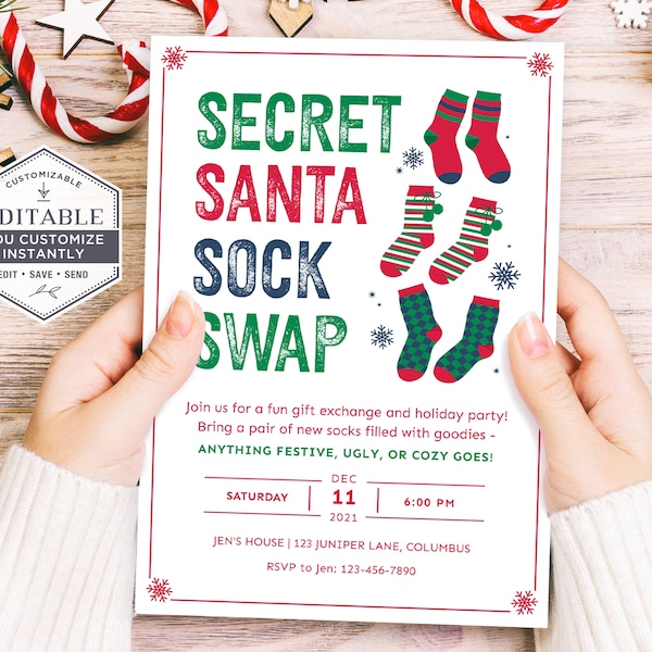 Sock Exchange Invitation - Etsy