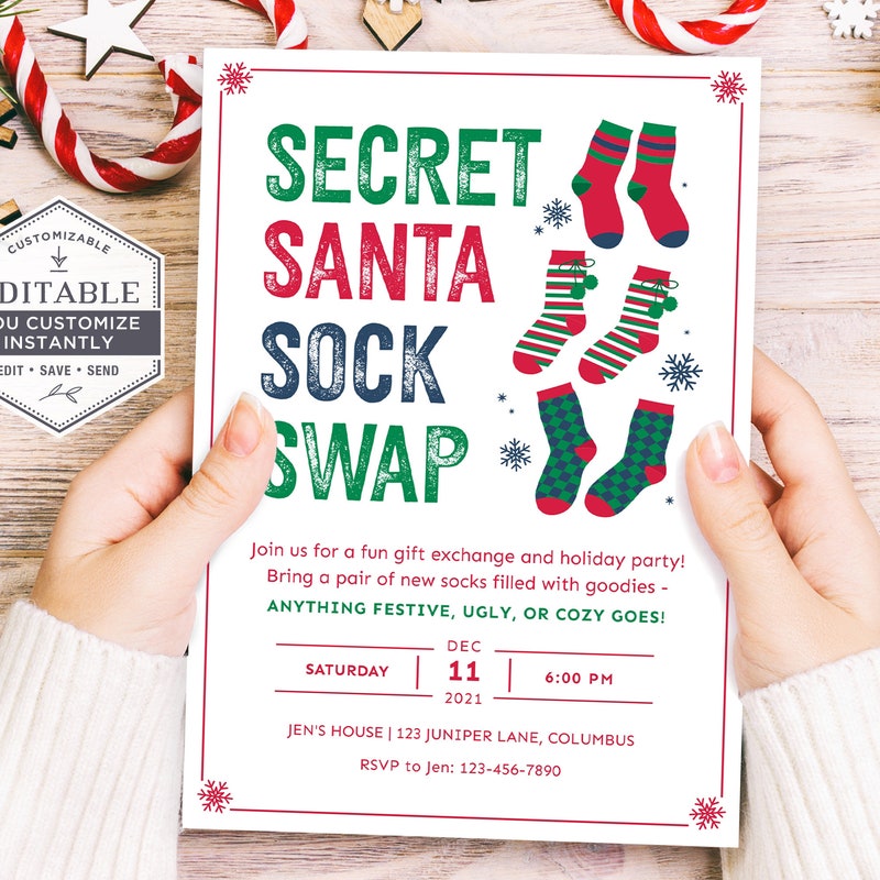 Sock Exchange Invitation - Etsy