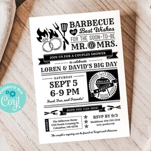 BBQ Couples Shower Invitation, I Do BBQ Invitation, Digital Wedding ...