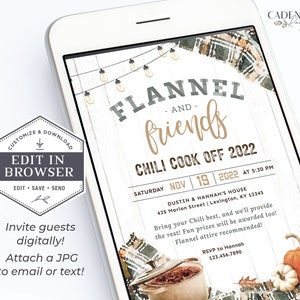 Fall Chili Cook off Invitation Chili Party Friendsgiving - Etsy