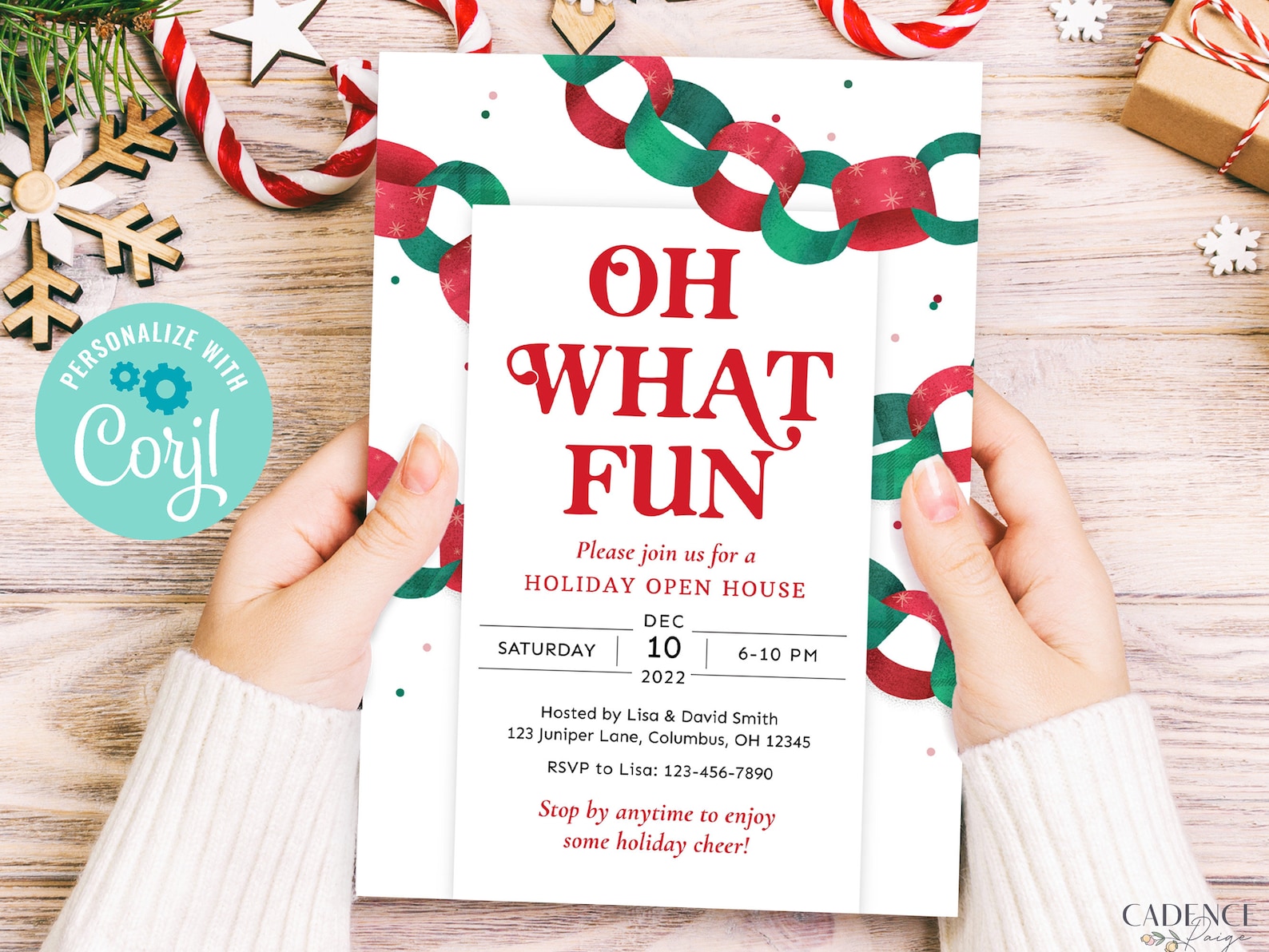 Oh What Fun Holiday Party Invitation Christmas Open House - Etsy