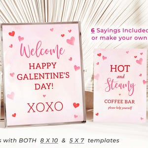 Galentine's Day Party Signs, Printable Valentine's Day Party Decor ...