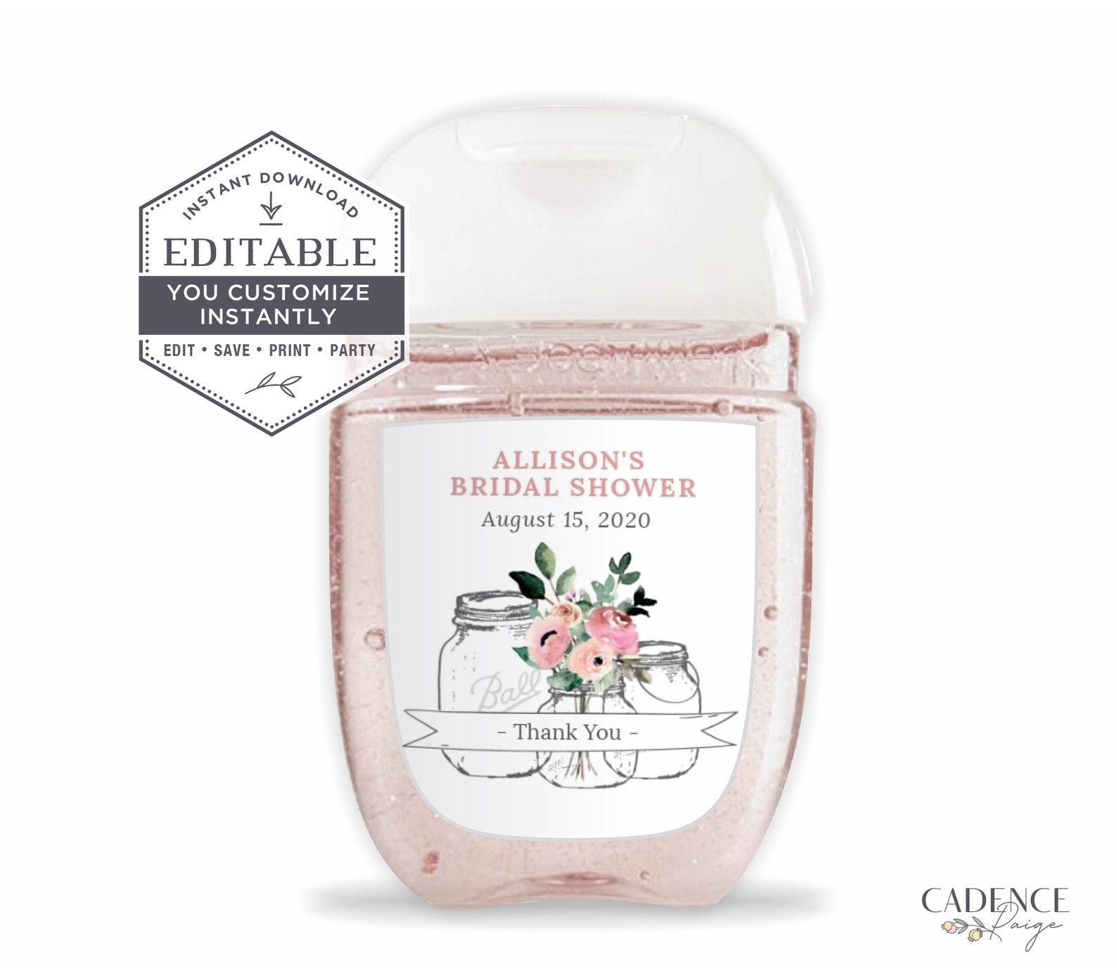 Mini Hand Sanitizer Labels Printable Hand Sanitizer Labels | Etsy