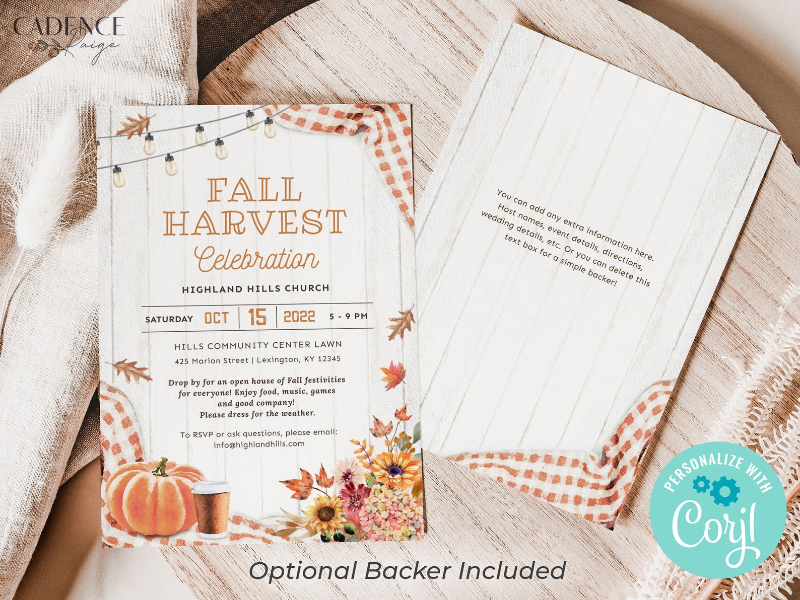 Fall Harvest Celebration Invitation Fall Fest Pumpkin Fest - Etsy