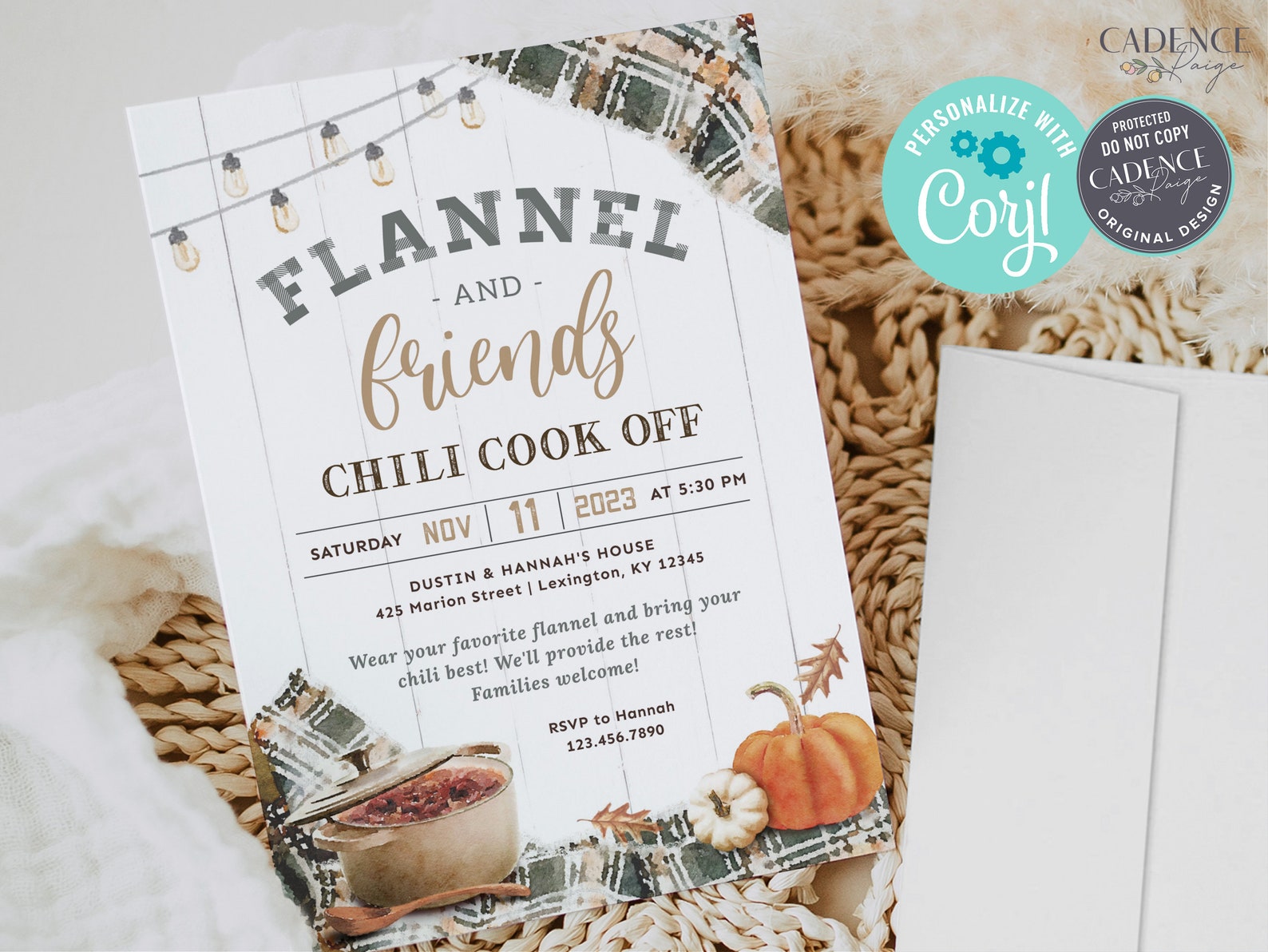 Fall Chili Cook off Invitation, Chili Party, Friendsgiving Invitation ...