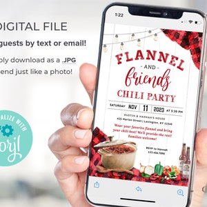 Chili Cook off Invitation, Chili Party, Chili Potluck Party Invitation ...
