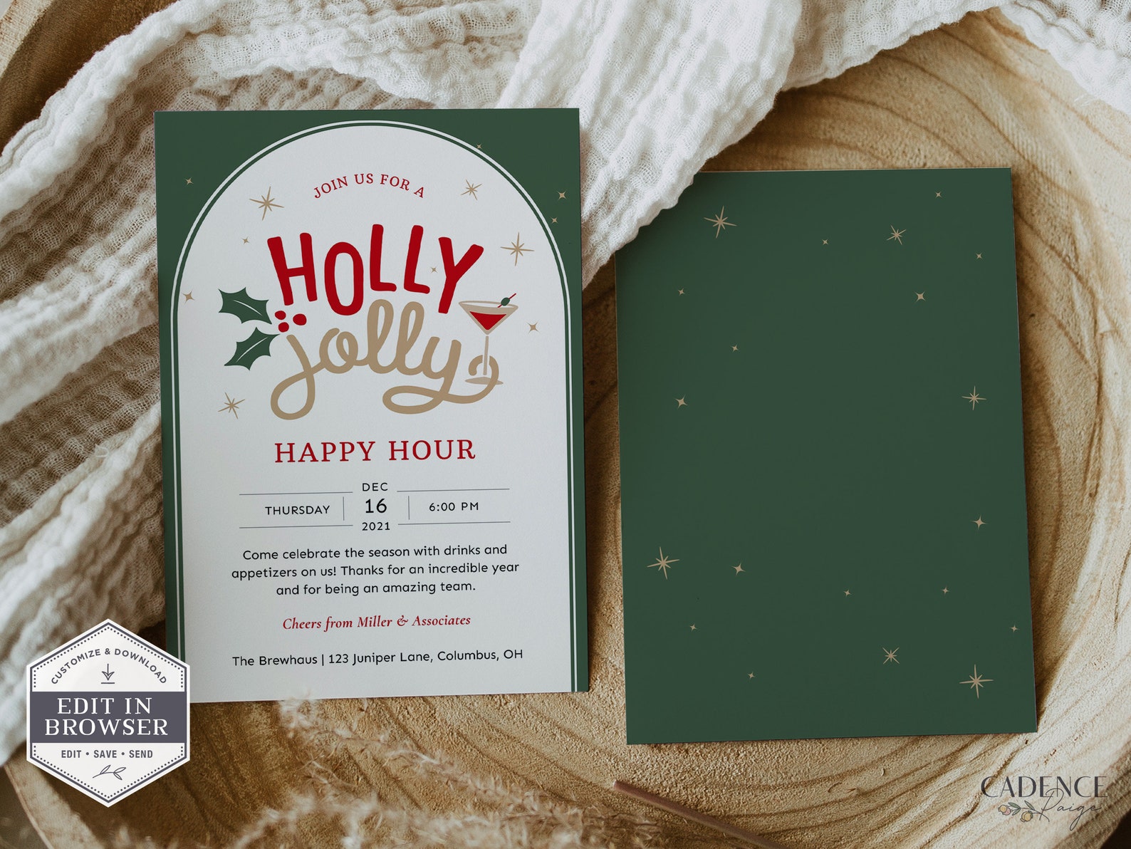 Holiday Happy Hour Invitation Team Happy Hour Invite Office - Etsy
