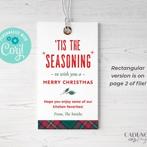 Spice Gift Tags, Homemade Spice Gift Tag, Seasoning Gift Tag, Food Gift ...