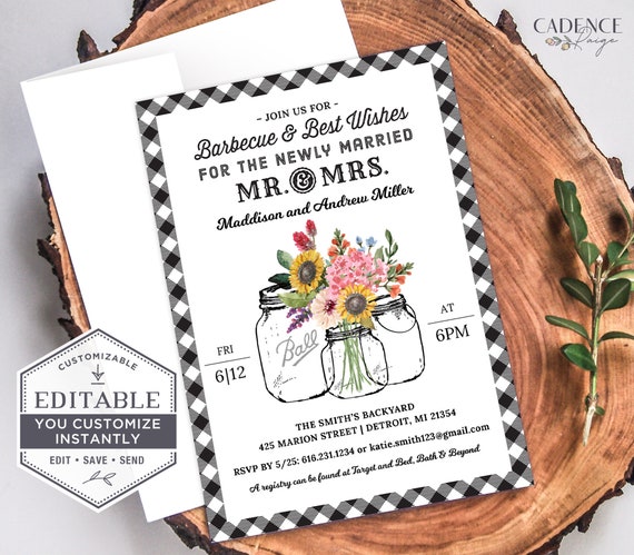 Bbq Wedding Invite