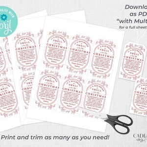 Stovetop Potpourri Gift Tag, Christmas Potpourri Tag, Holiday Scents ...