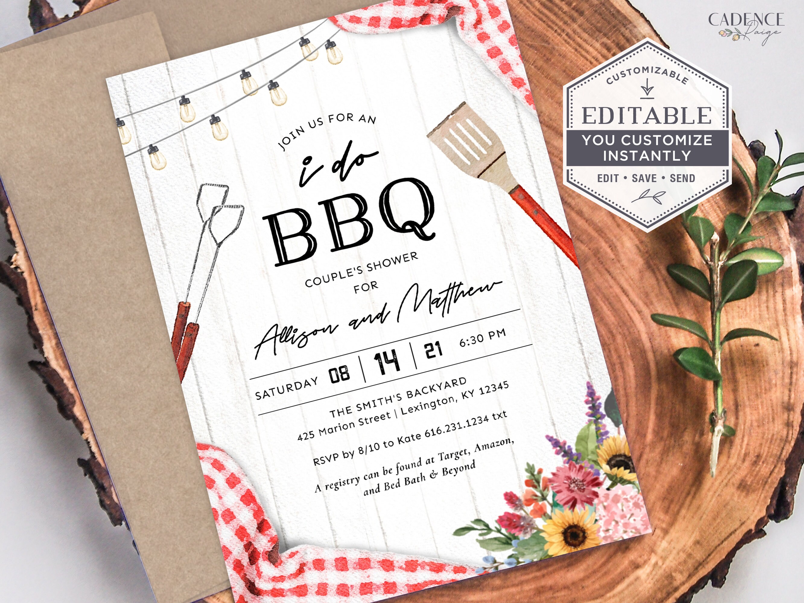 I Do BBQ Invitation BBQ Couples Shower Invitation Bbq | Etsy Canada