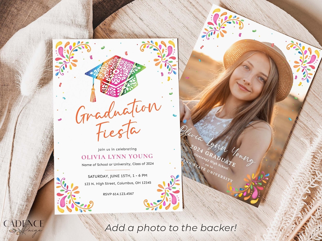 Graduation Party Fiesta Invitation for Mexican Theme Grad Party ...