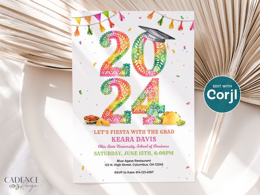 Graduation Party Fiesta Invitation, Fiesta Grad Party Invitation ...
