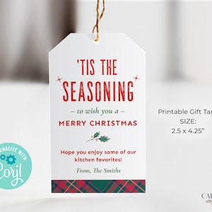 Spice Gift Tags, Homemade Spice Gift Tag, Seasoning Gift Tag, Food Gift ...