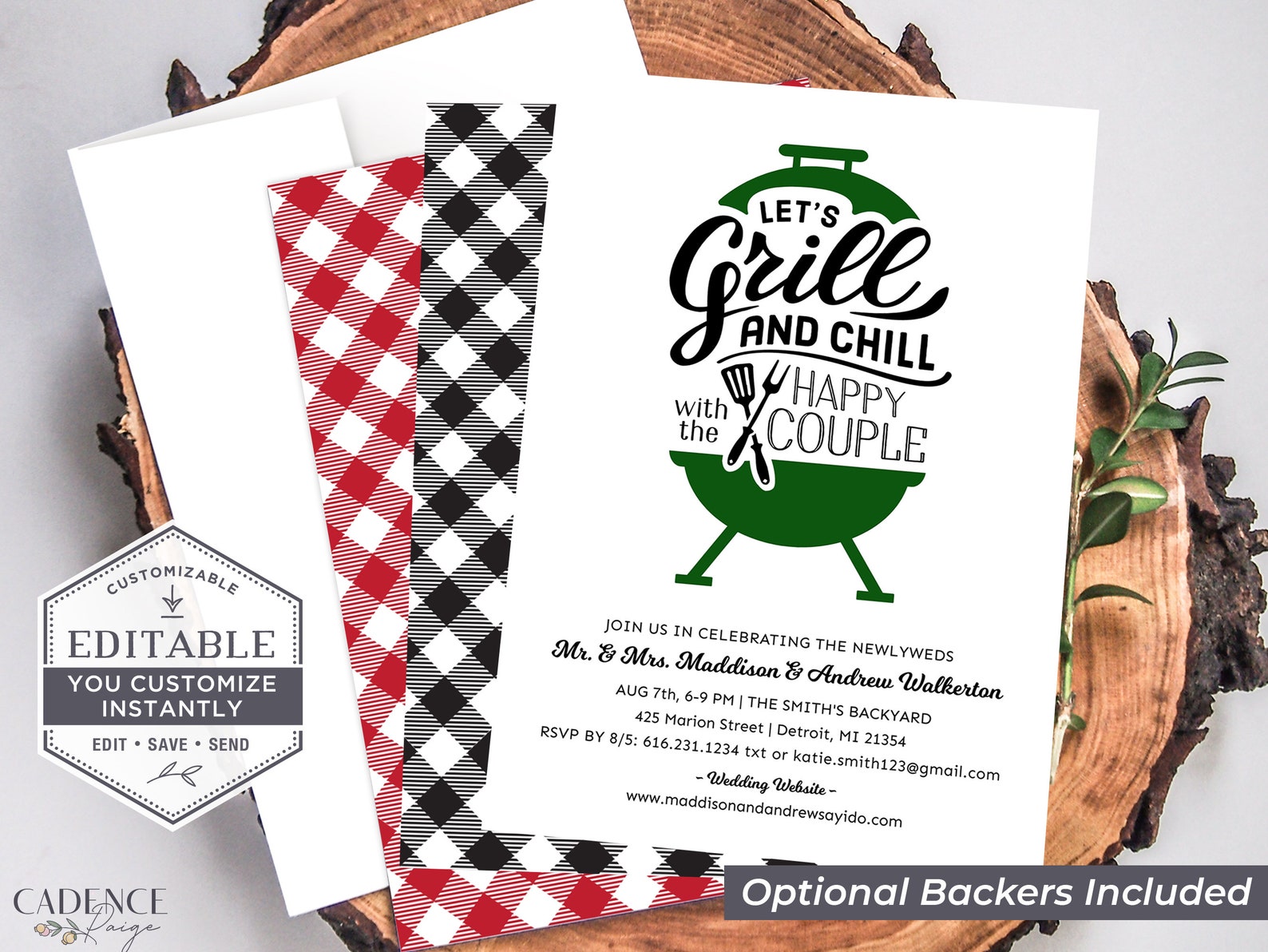 Backyard Wedding Reception Invitation I Do BBQ Invitation - Etsy