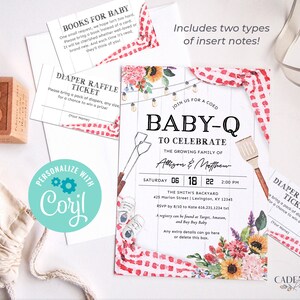 Baby-q Shower Invitation Template, BBQ Baby Shower Invite, Couples Baby ...