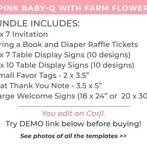 Pink Baby-q Shower Bundle, Pink Babyq Decorations, Girl Babyq Shower ...