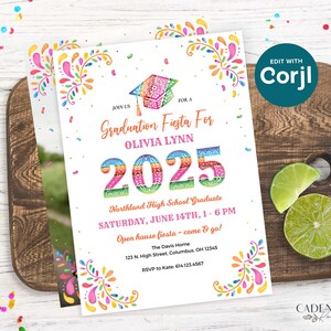 Graduation Party Fiesta Invitation for Mexican Theme Grad Party ...