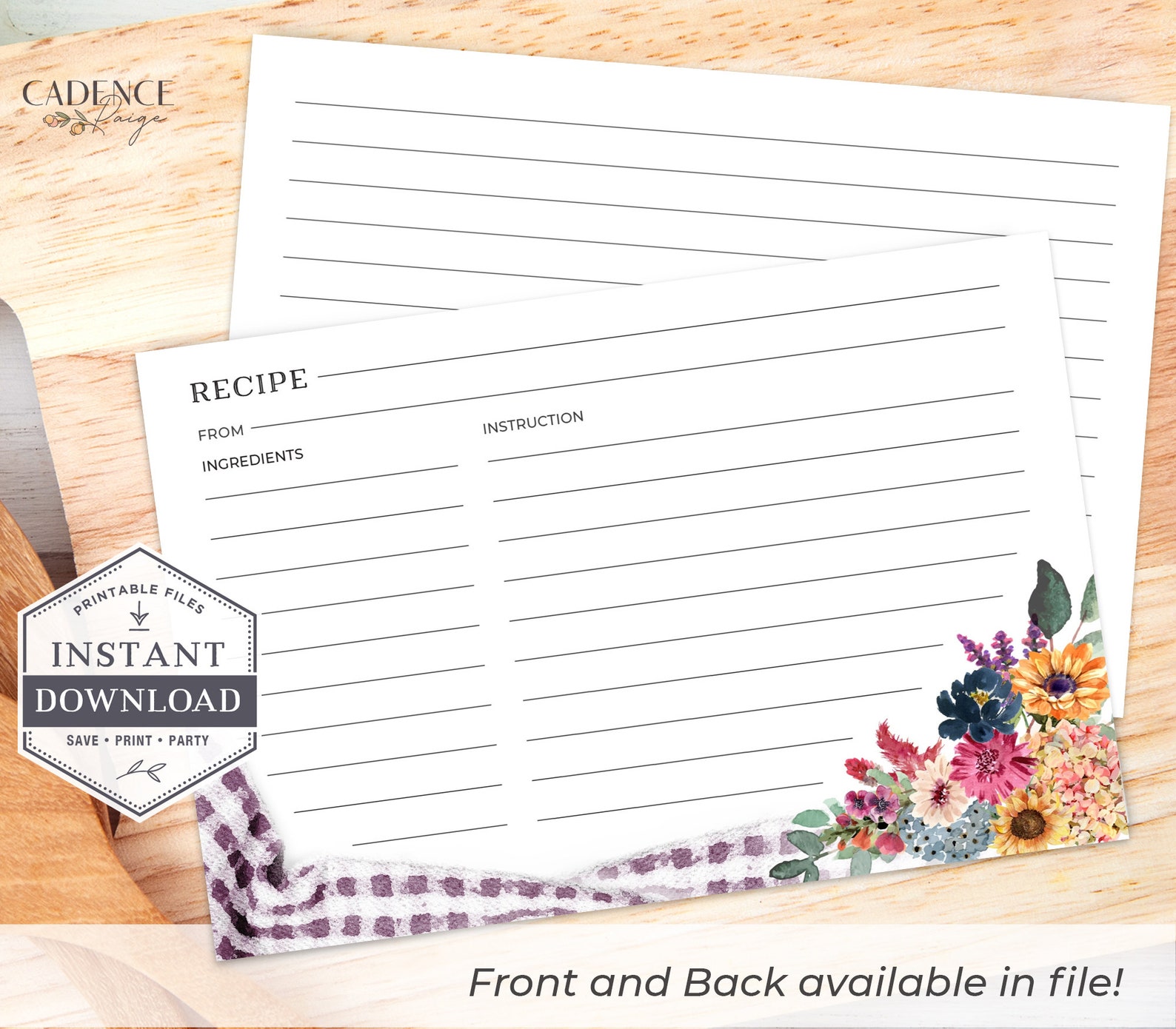 BBQ Recipe Cards I Do BBQ Recipe Cards Matching Purple - Etsy