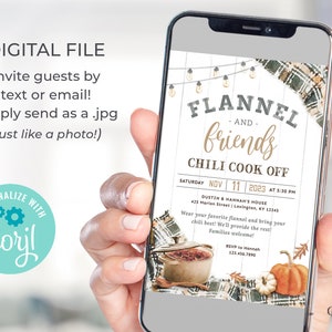 Fall Chili Cook off Invitation, Chili Party, Friendsgiving Invitation ...