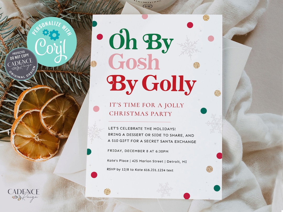 Fun Christmas Party Invitation, Printable Christmas Party Invitation ...