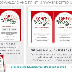 Comfy and Cozy Christmas Party Invitation, Holiday Pajama Party ...