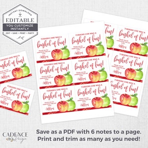 Apple Birthday Party Favor, Apple First Birthday Party, Apple 1st ...